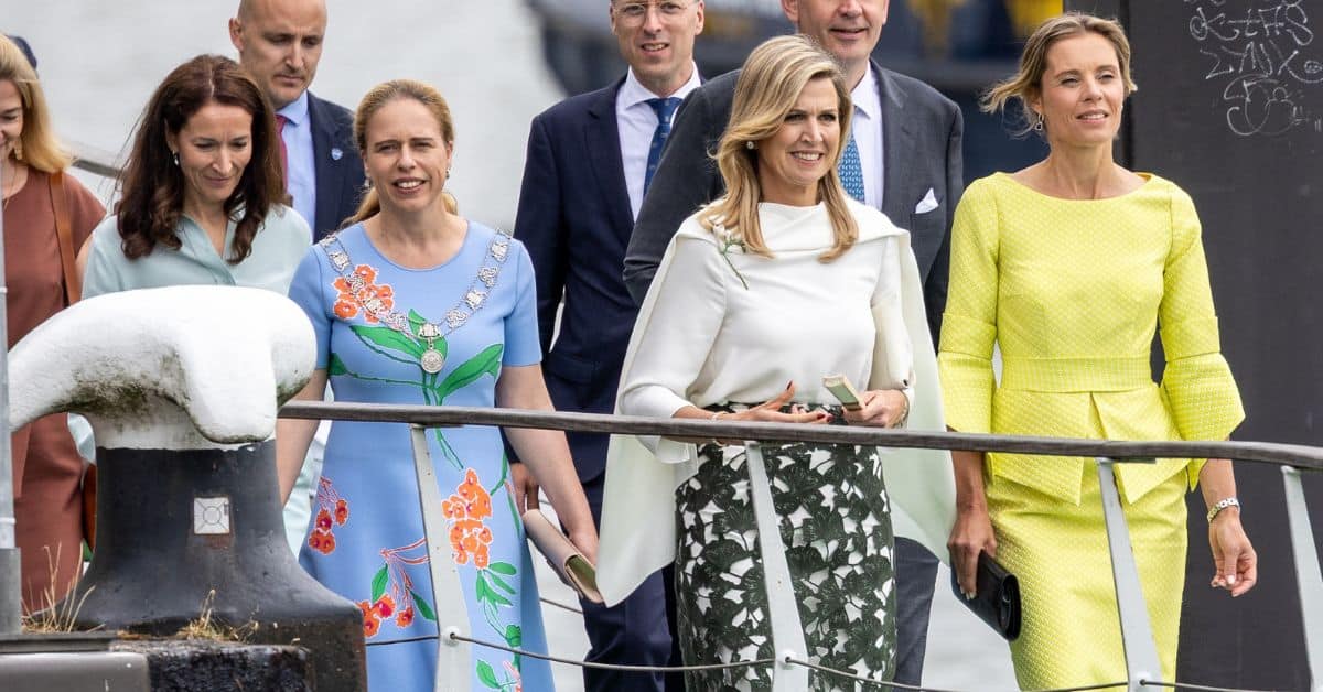 Máxima op pad in Rotterdam met partners van wereldleiders